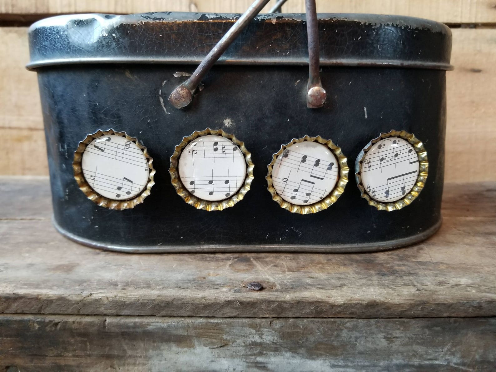 Sheet Music Magnets Music Note Magnets Set of 4 Shabby Chic - Etsy