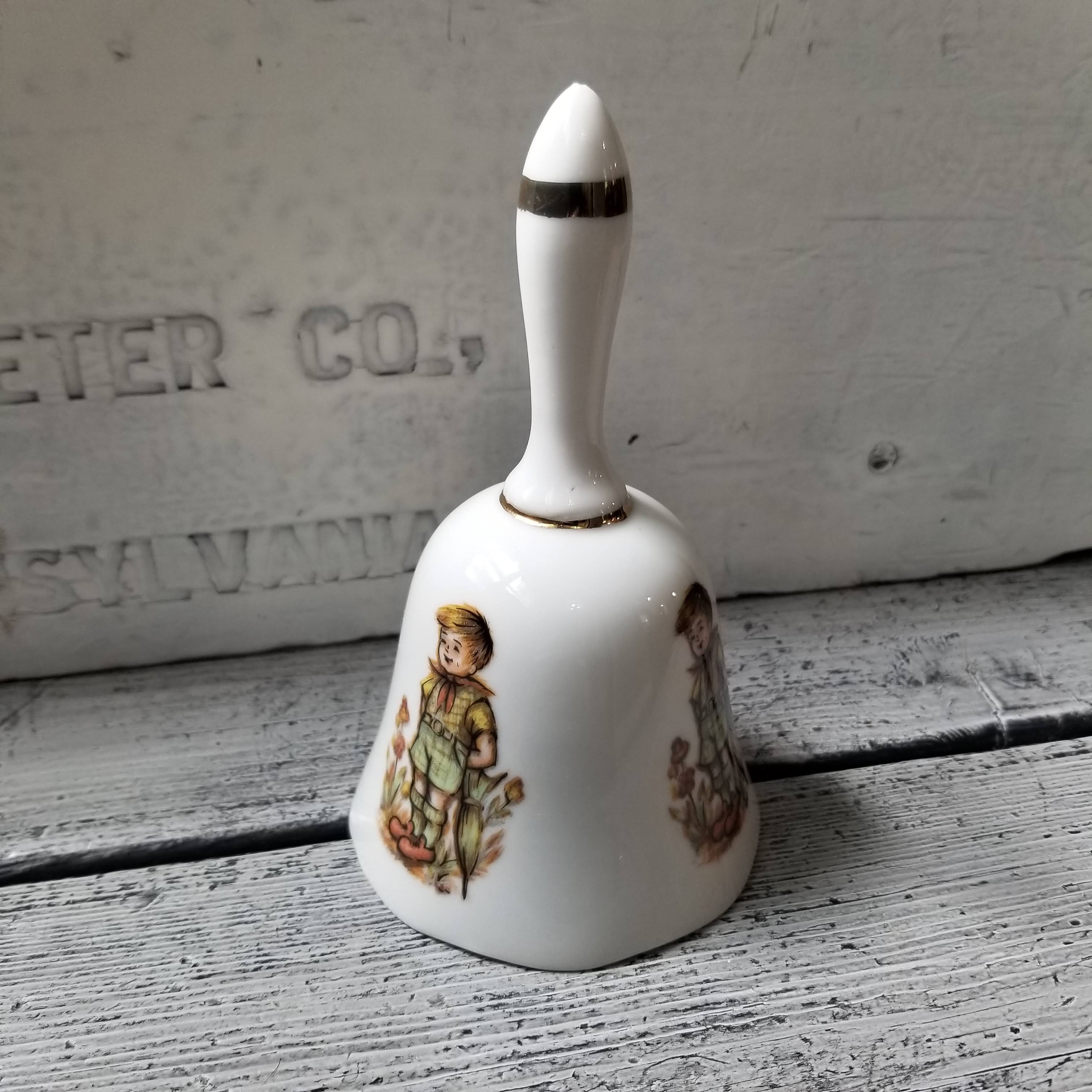 Vintage Little Boy Bell, Vintage Ceramic Bell, Bell Collector Gift, Boy ...