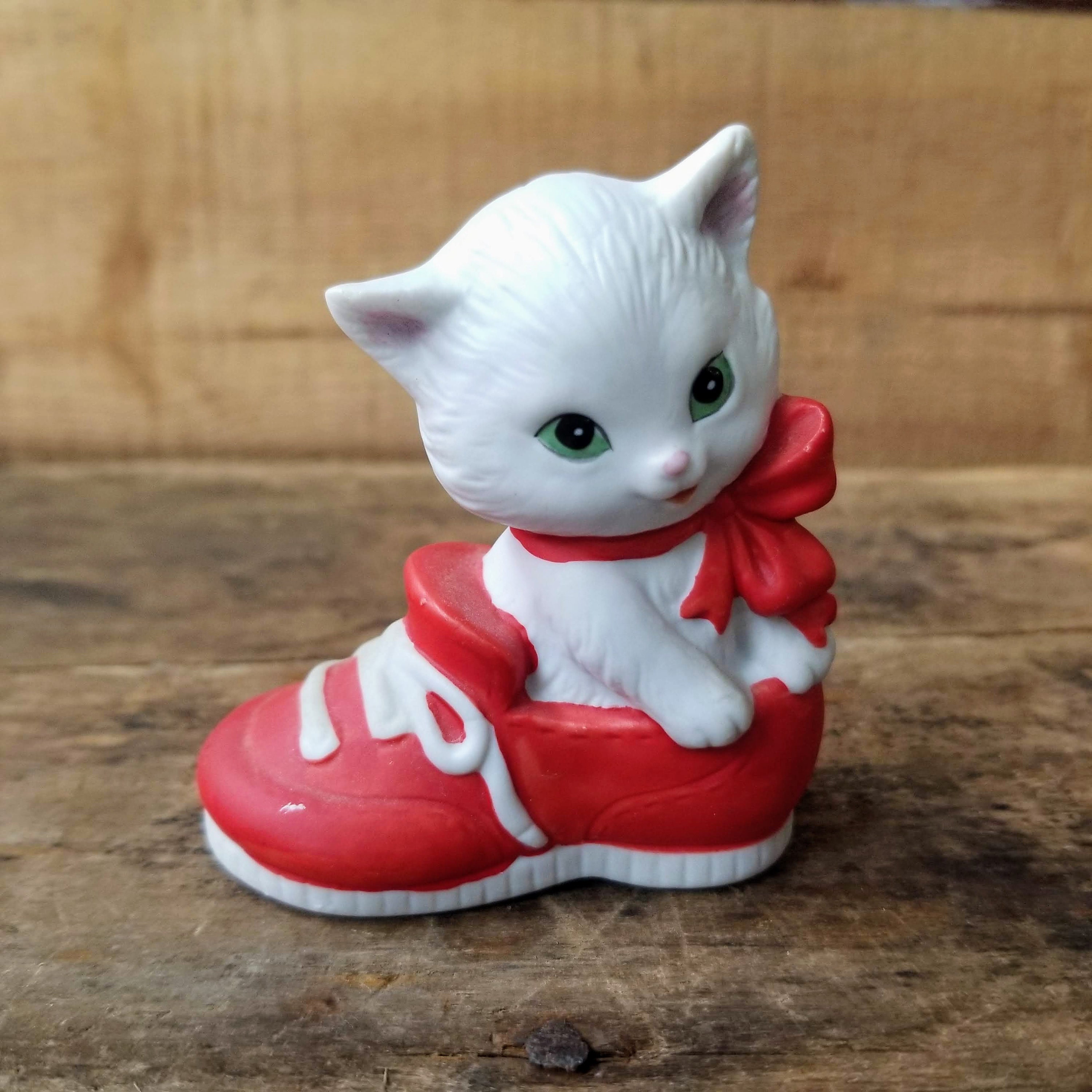 Lefton Porcelain Cat Vintage, Lefton Christmas Cat, Vintage Lefton Cat ...