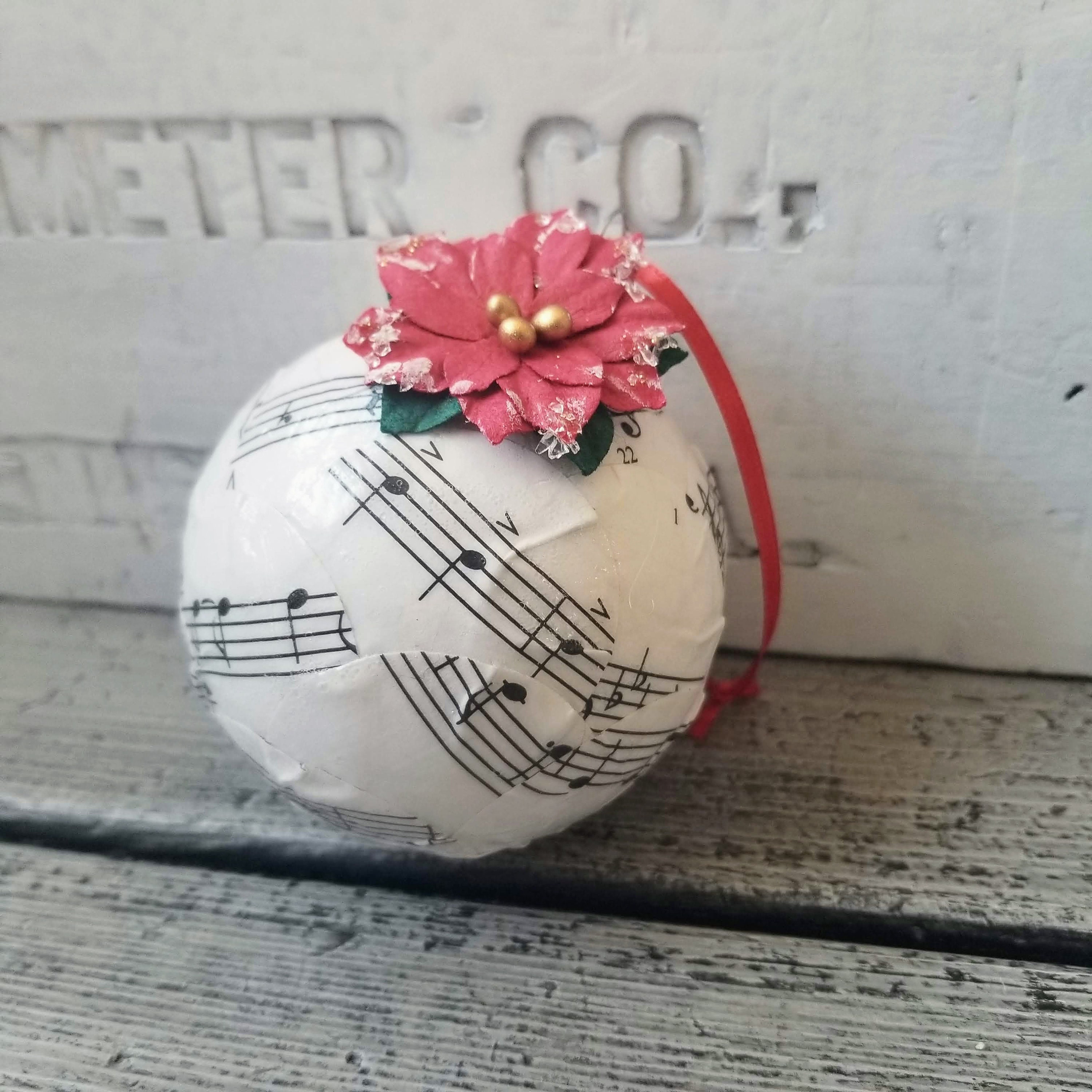 Sheet Music Ornament Vintage Sheet Music Christmas Ornament | Etsy