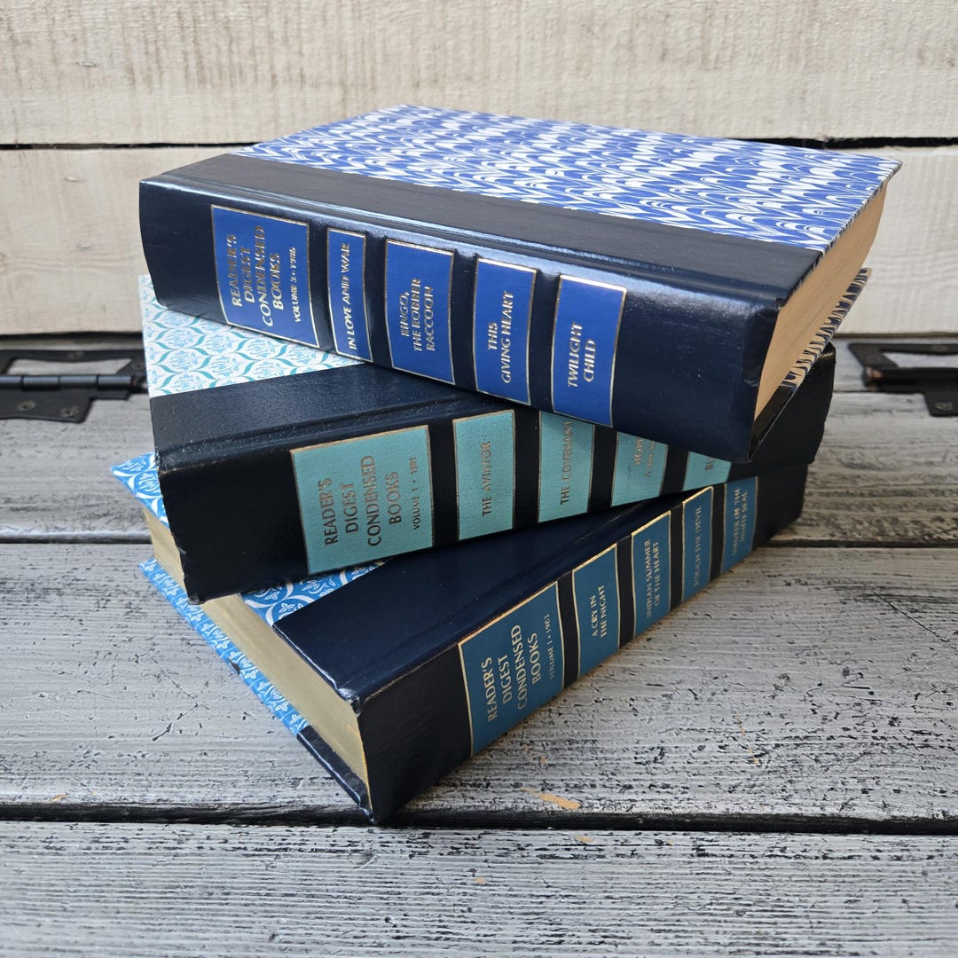 Blue Book Set, Decorative Vintage Books, Book Stack Blue, Decorative ...