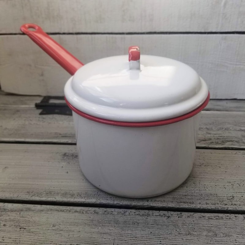 White Enamelware - Etsy