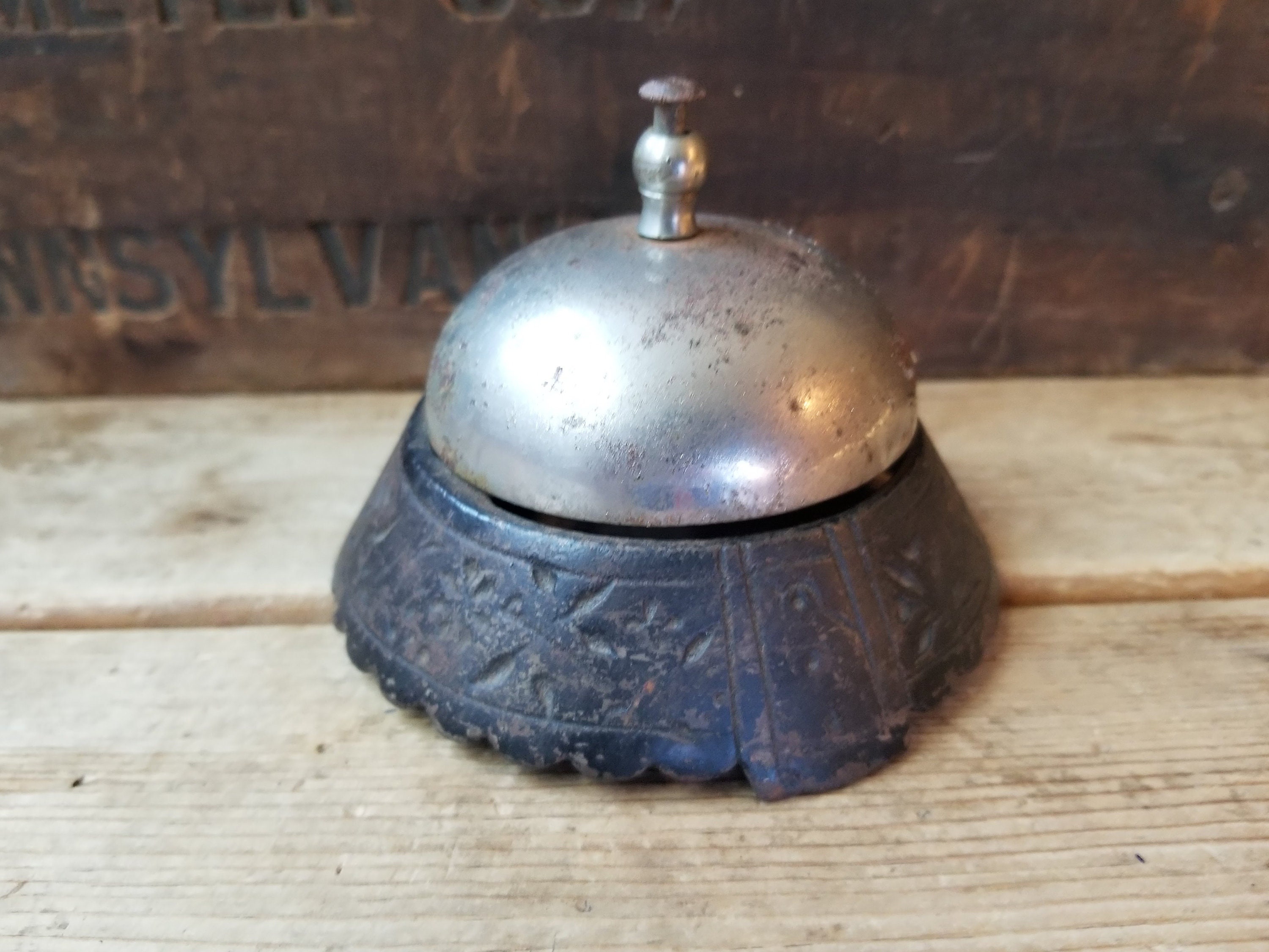 Antique School Bell Office Bell Hotel Desk Bell Rusty Bell - Etsy