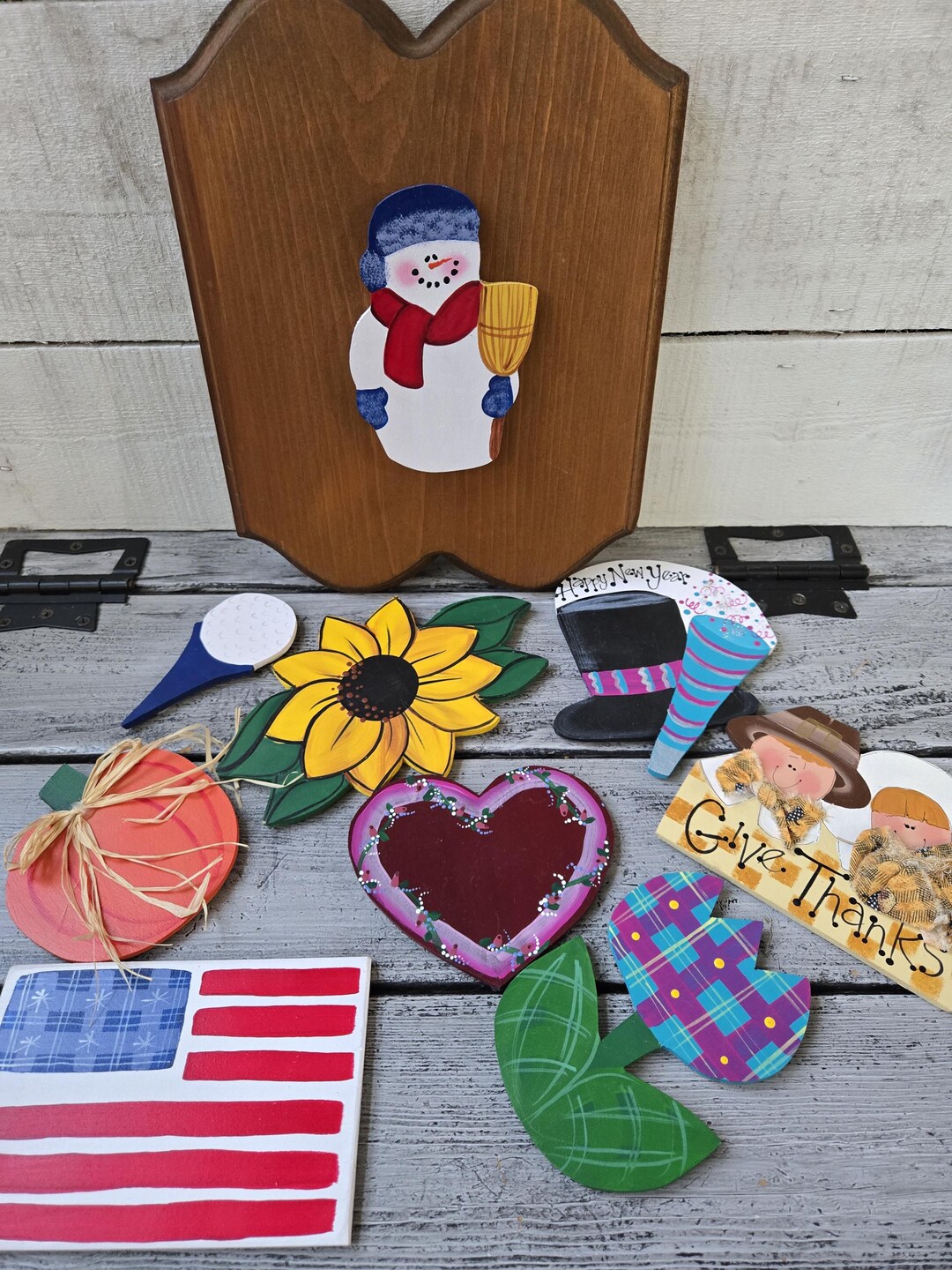 Interchangeable Seasons Wall Hanging, Changeable Wall Decor, Vintage ...