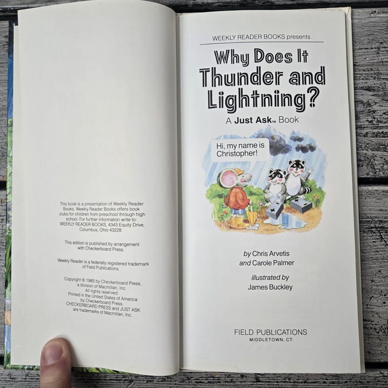 Why Does It Thunder and Lightning 1985, A Just Ask Book 1980's, Chris ...