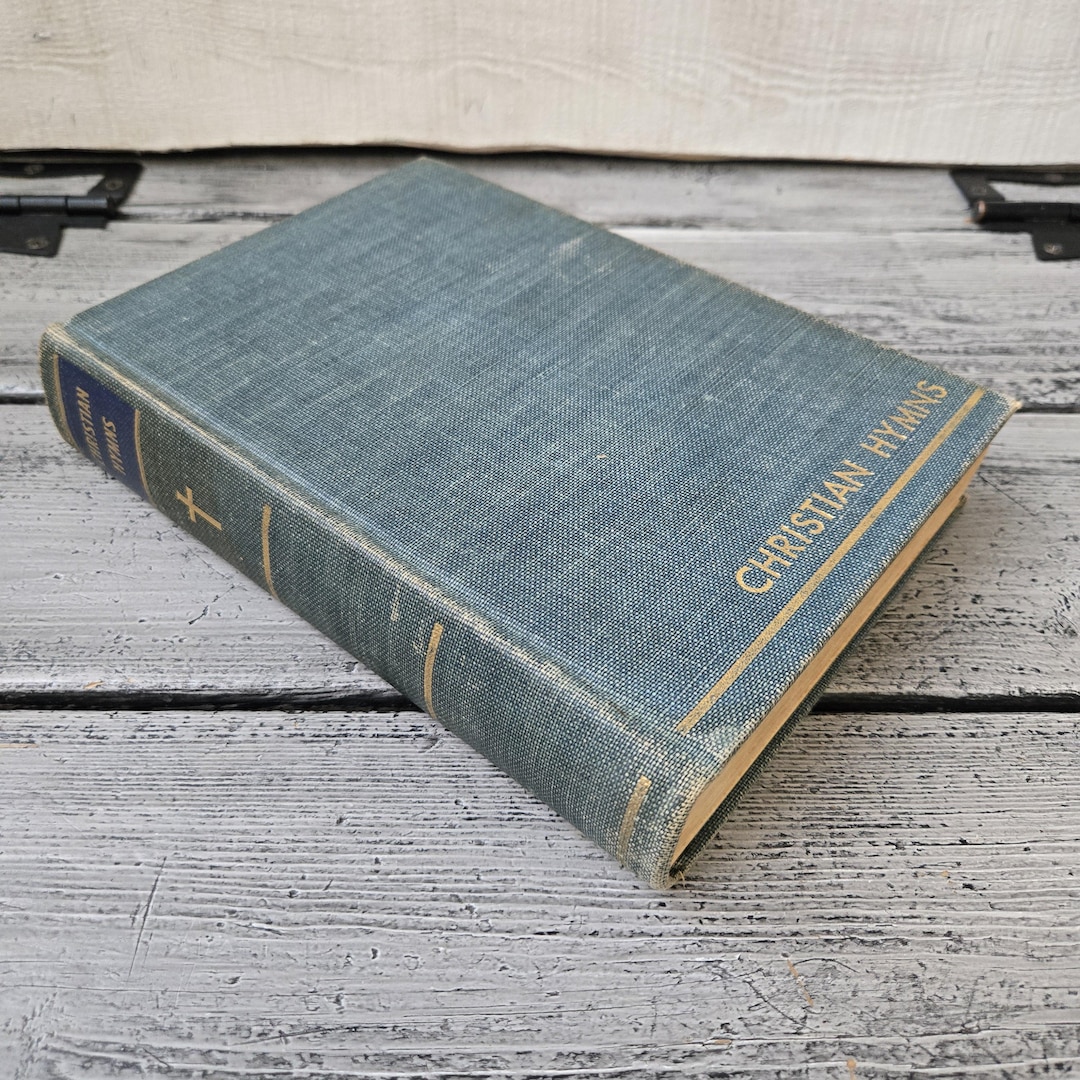 Vintage Hymnal, Blue Hymnal Book, Christian Hymns 1945, 1940s Hymnal ...