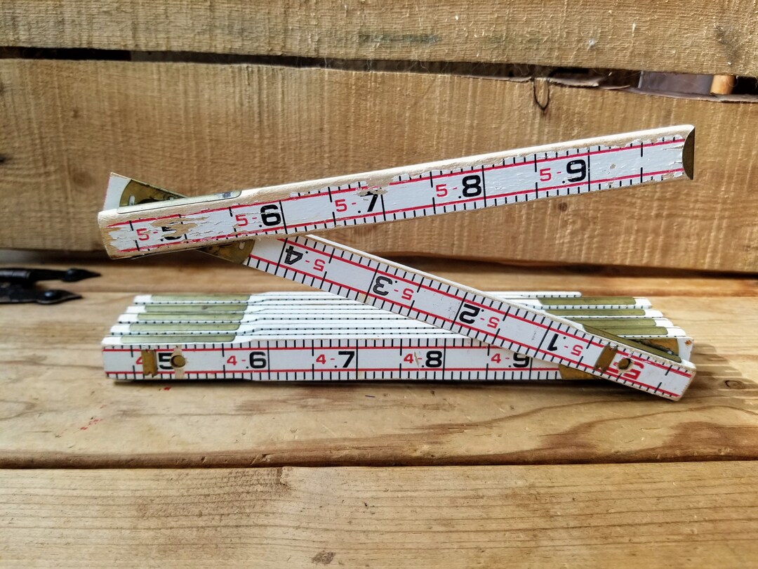 Lufkin Wooden Folding Ruler Vintage, 6 Foot Folding Ruler Made of Wood ...