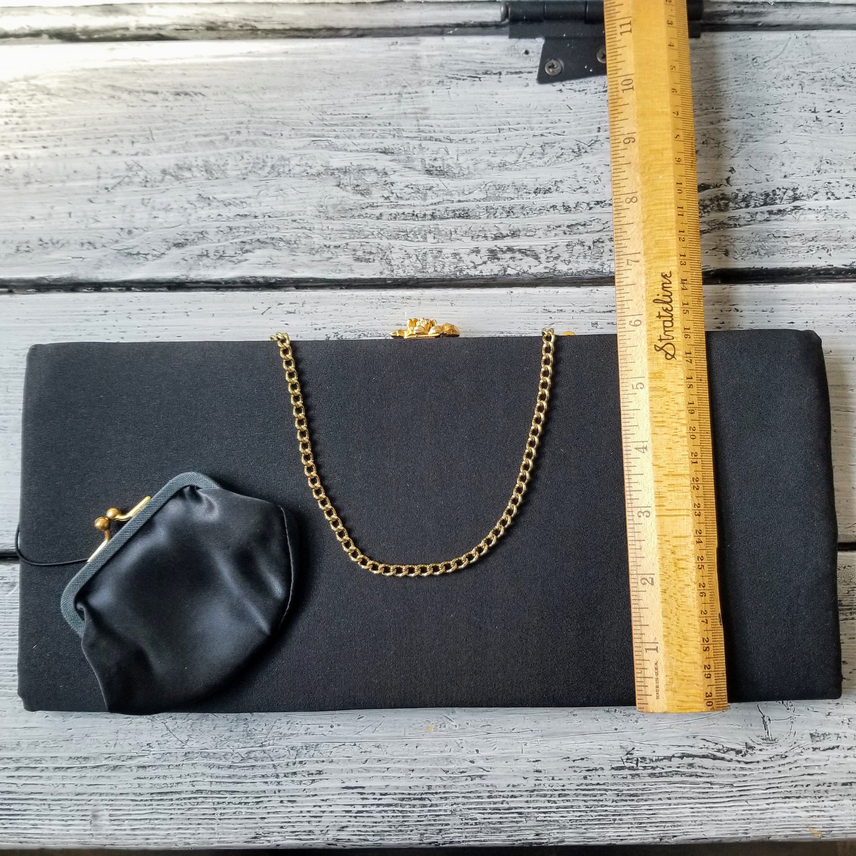 After Five Black Clutch Purse Vintage After Five Purse Black | Etsy