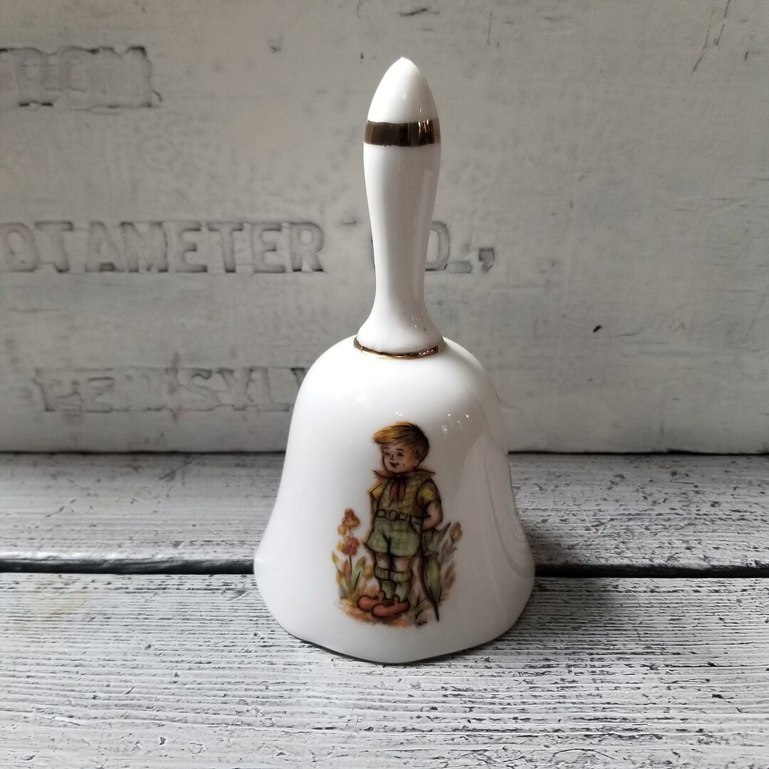 Vintage Little Boy Bell, Vintage Ceramic Bell, Bell Collector Gift, Boy ...