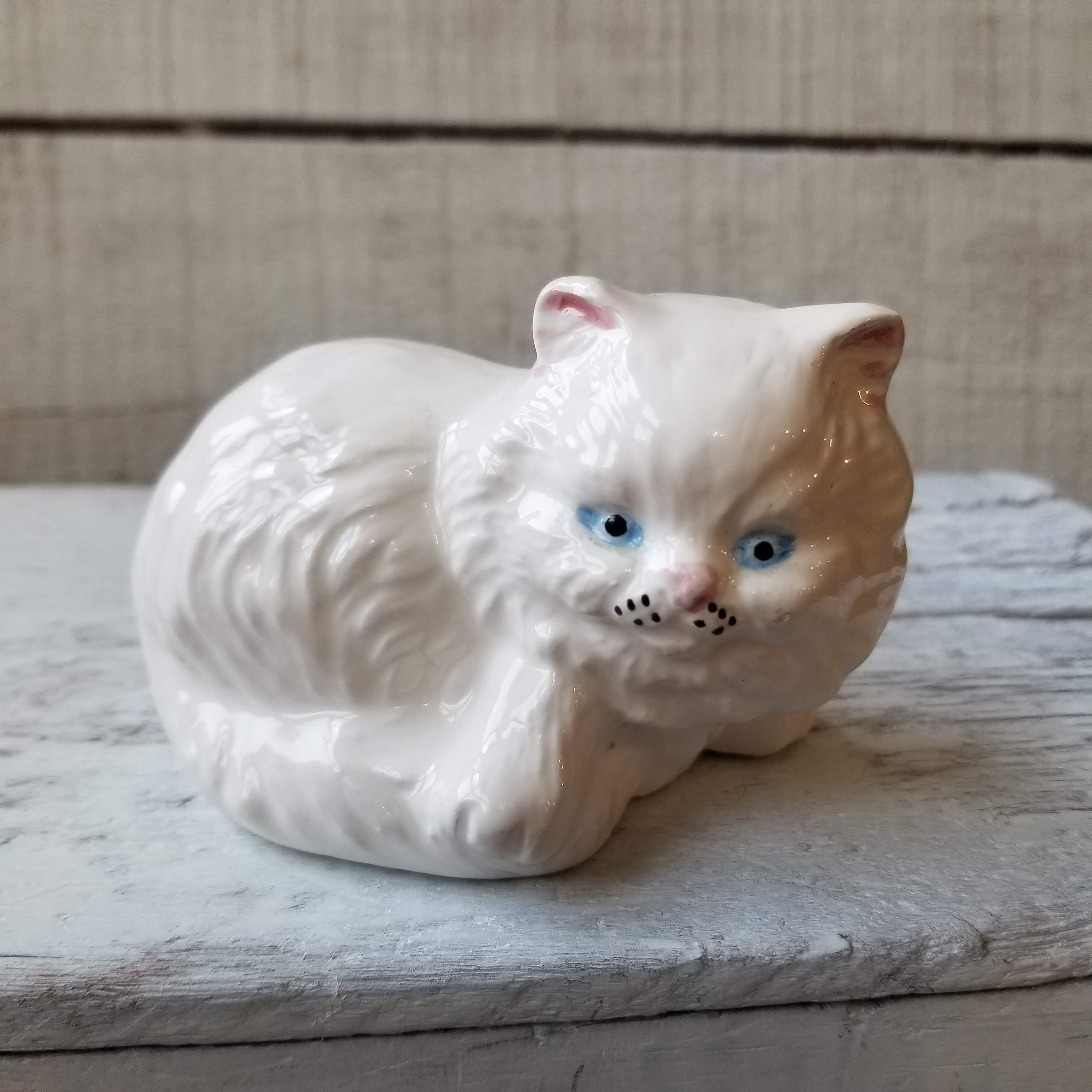 Vintage White Cat Figure Ceramic White Cat Porcelain White - Etsy