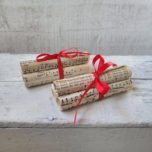 Vintage Mini Scrolls, Small Music Scroll Bundles, Vintage Small Sheet ...