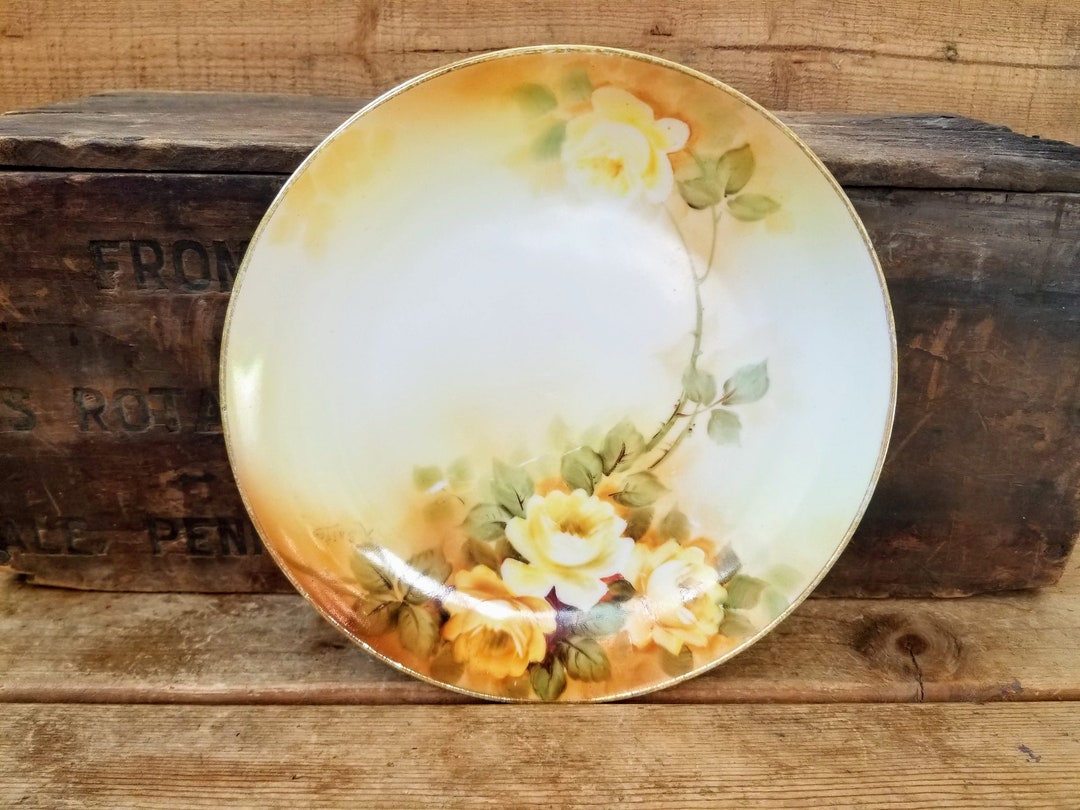 Nippon Hand Painted Plate Vintage, Nippon Small Plate With Flowers ...