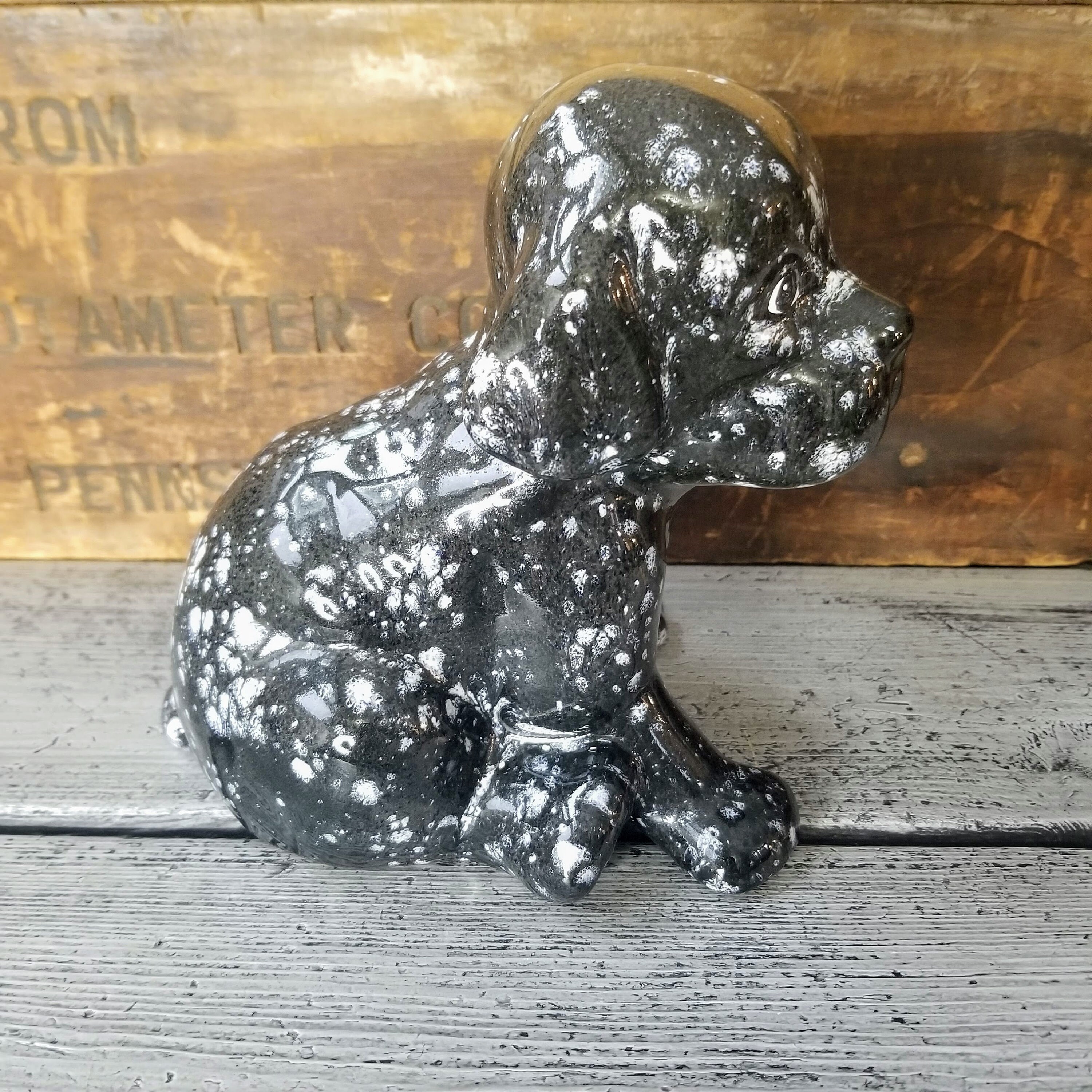 Vintage ceramic puppy vintage ceramic spotted dog hand | Etsy