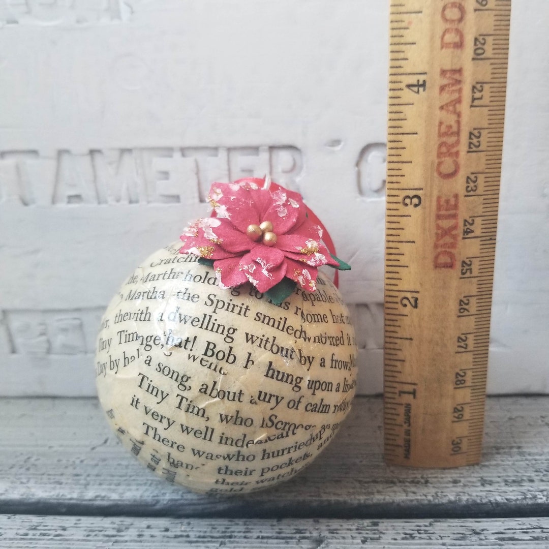 A Christmas Carol Book Page Christmas Ornament, Vintage Christmas Carol ...