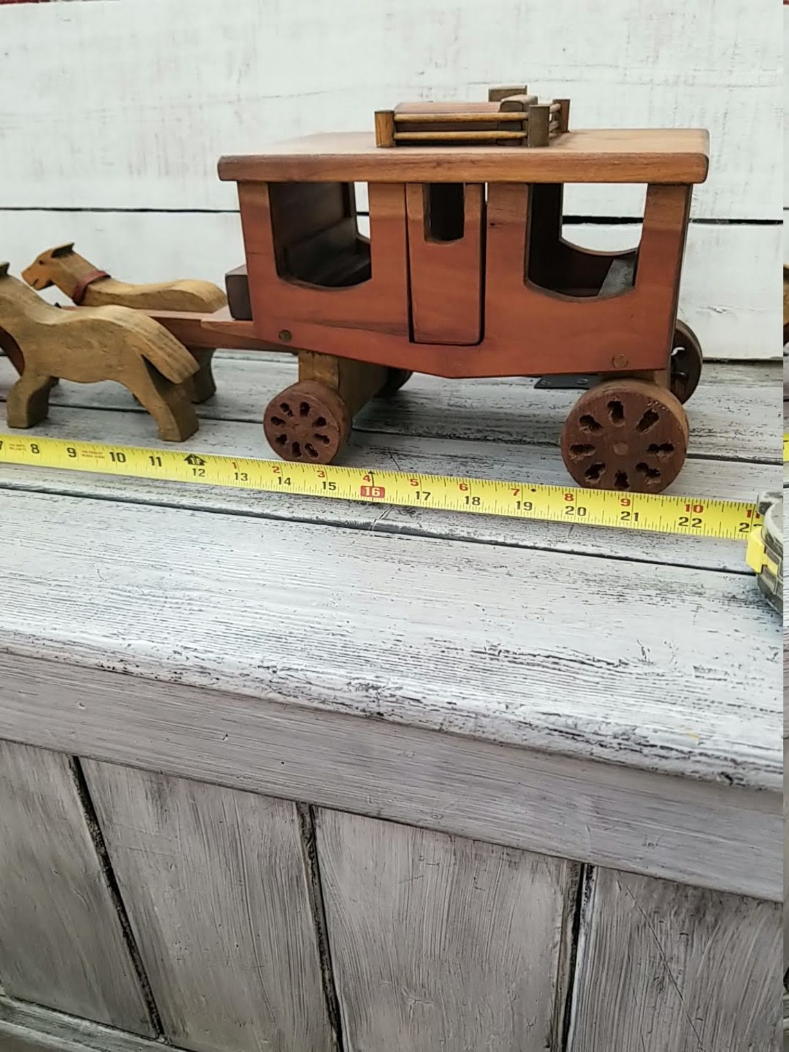 Wood horse and wagon vintage horse and wagon handmade horse | Etsy