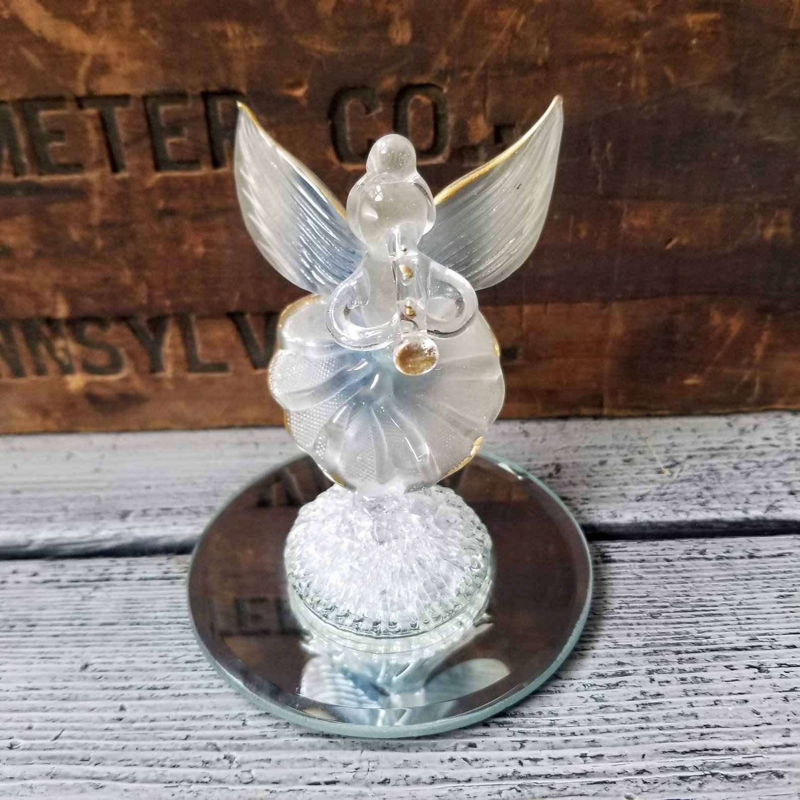 Glass Angel Vintage Hand Blown Glass Angel Hand Spun Glass - Etsy