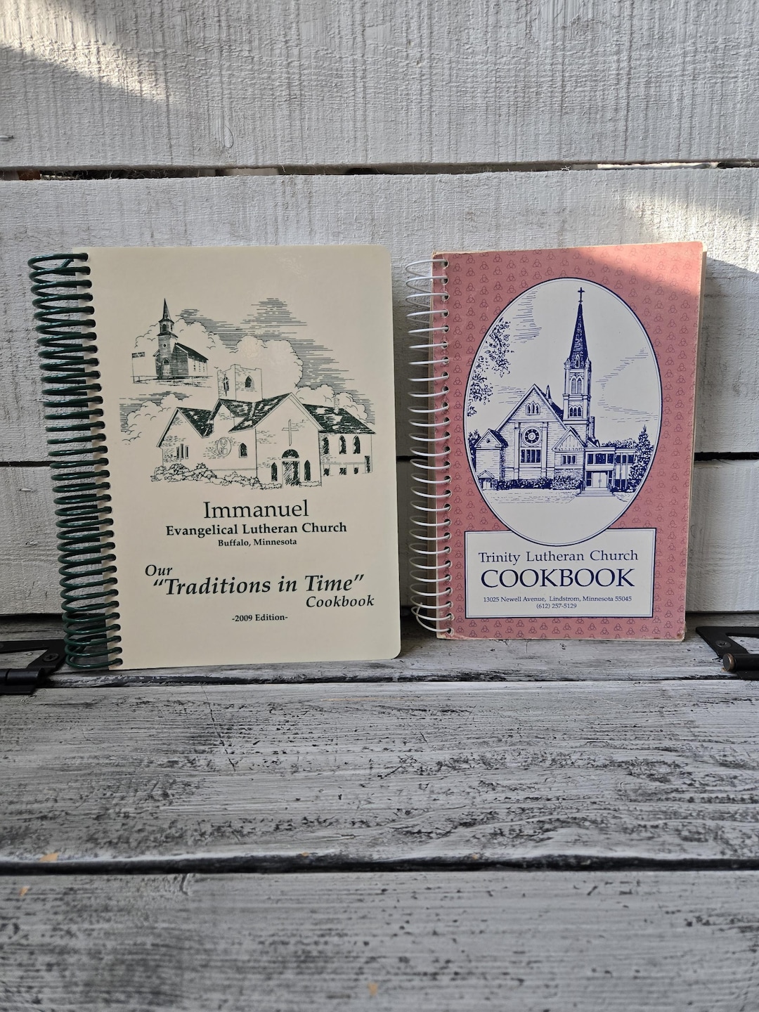 Church Cookbook Set of 2, Vintage Cookbooks From Churches, MN Church ...