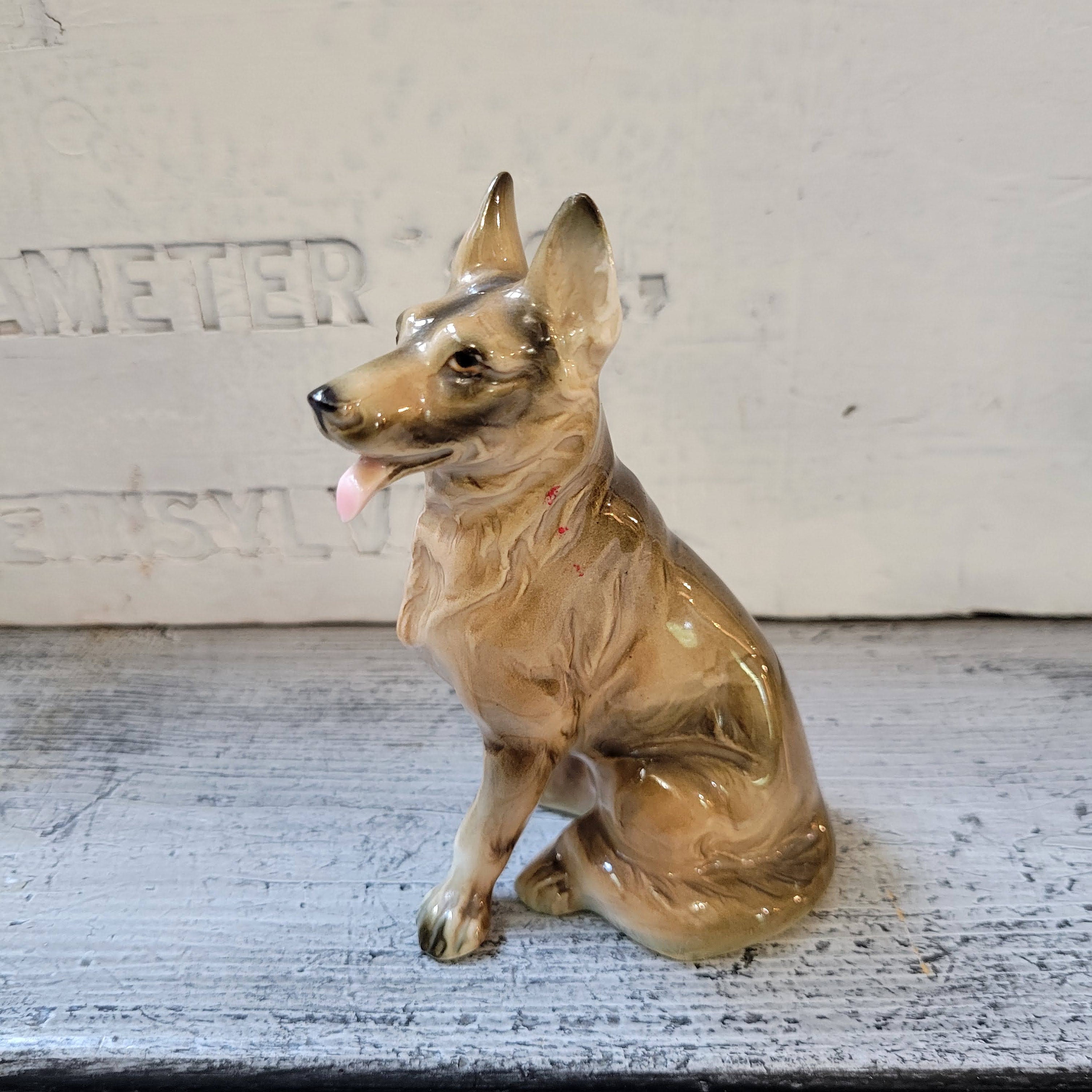 Vintage German Shepherd, Ceramic German Shepherd, Porcelain German ...