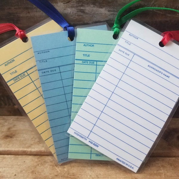 Blank Library Cards - Etsy