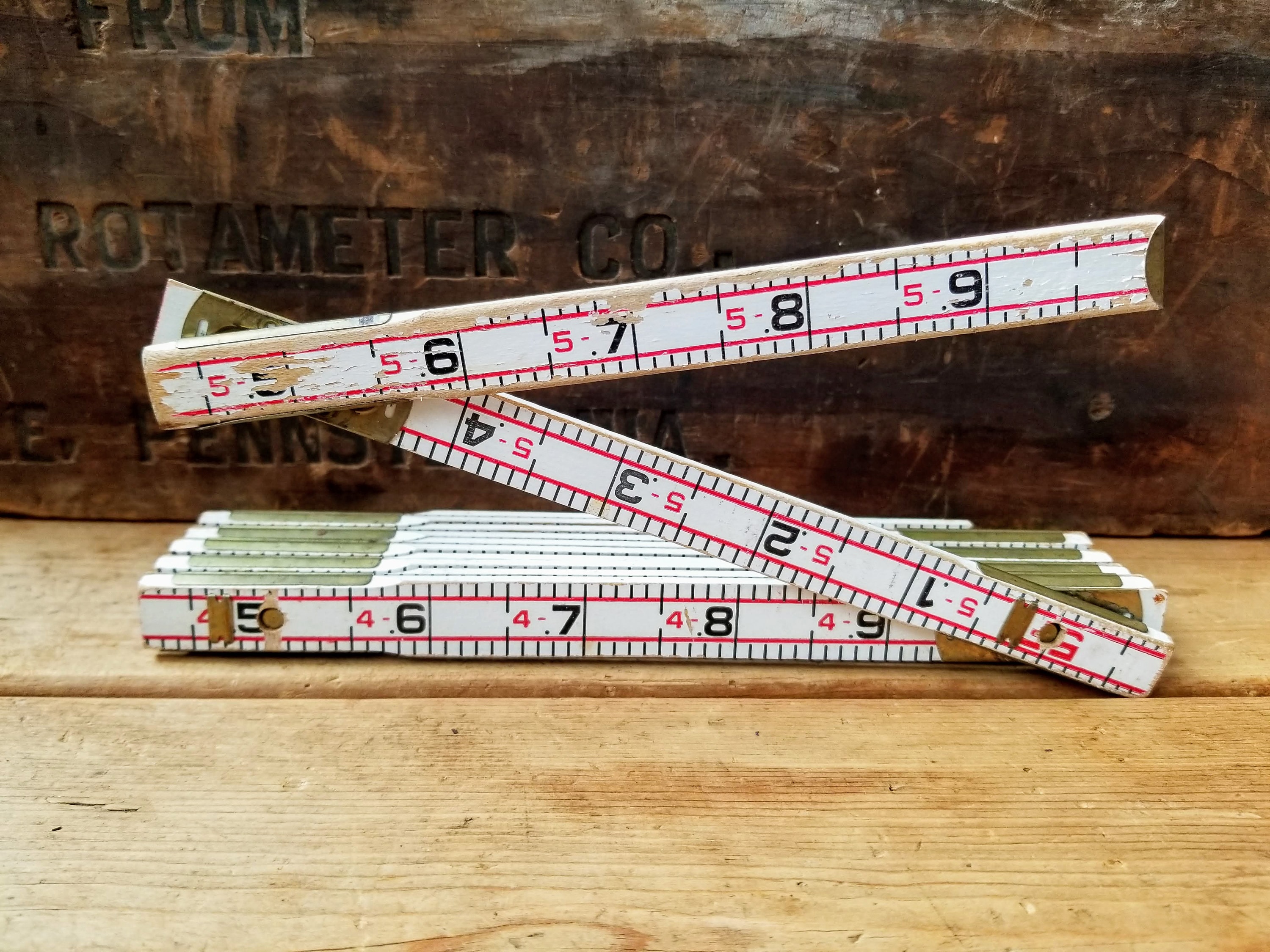 Lufkin Wooden Folding Ruler Vintage 6 Foot Folding Ruler Made - Etsy