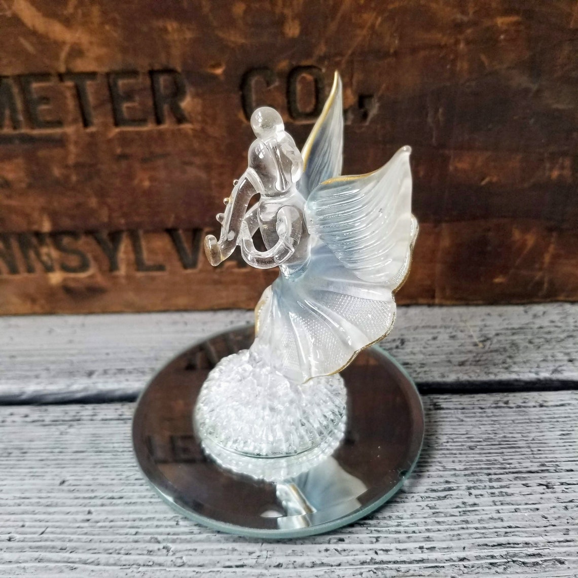 Glass Angel Vintage Hand Blown Glass Angel Hand Spun Glass - Etsy