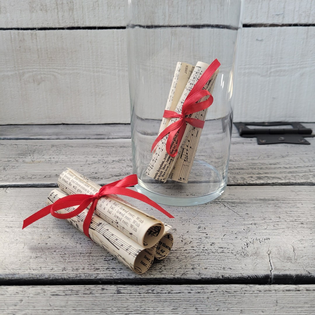 Vintage Mini Scrolls, Small Music Scroll Bundles, Vintage Small Sheet ...
