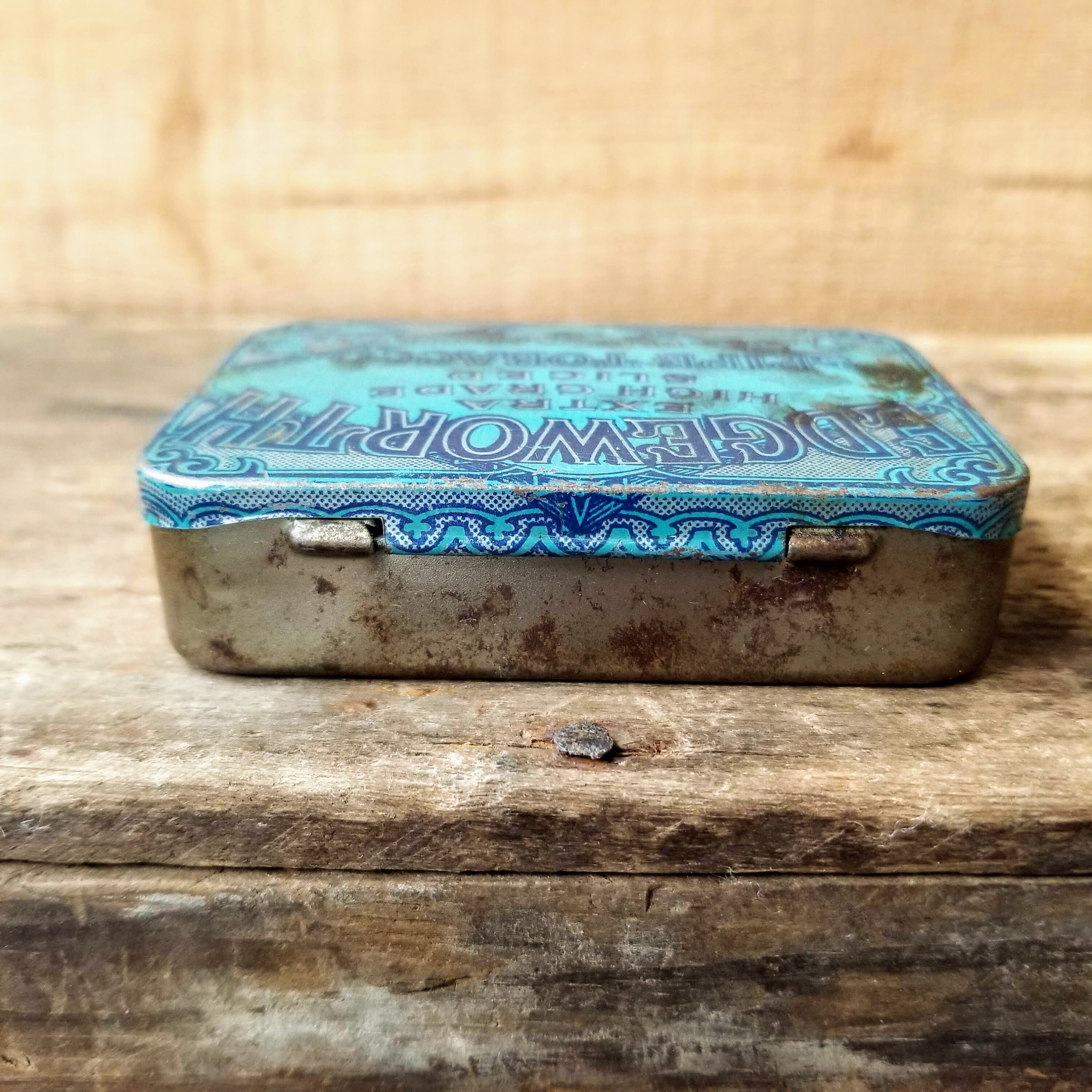 Edgeworth tobacco tin vintage blue tobacco tin small vintage | Etsy