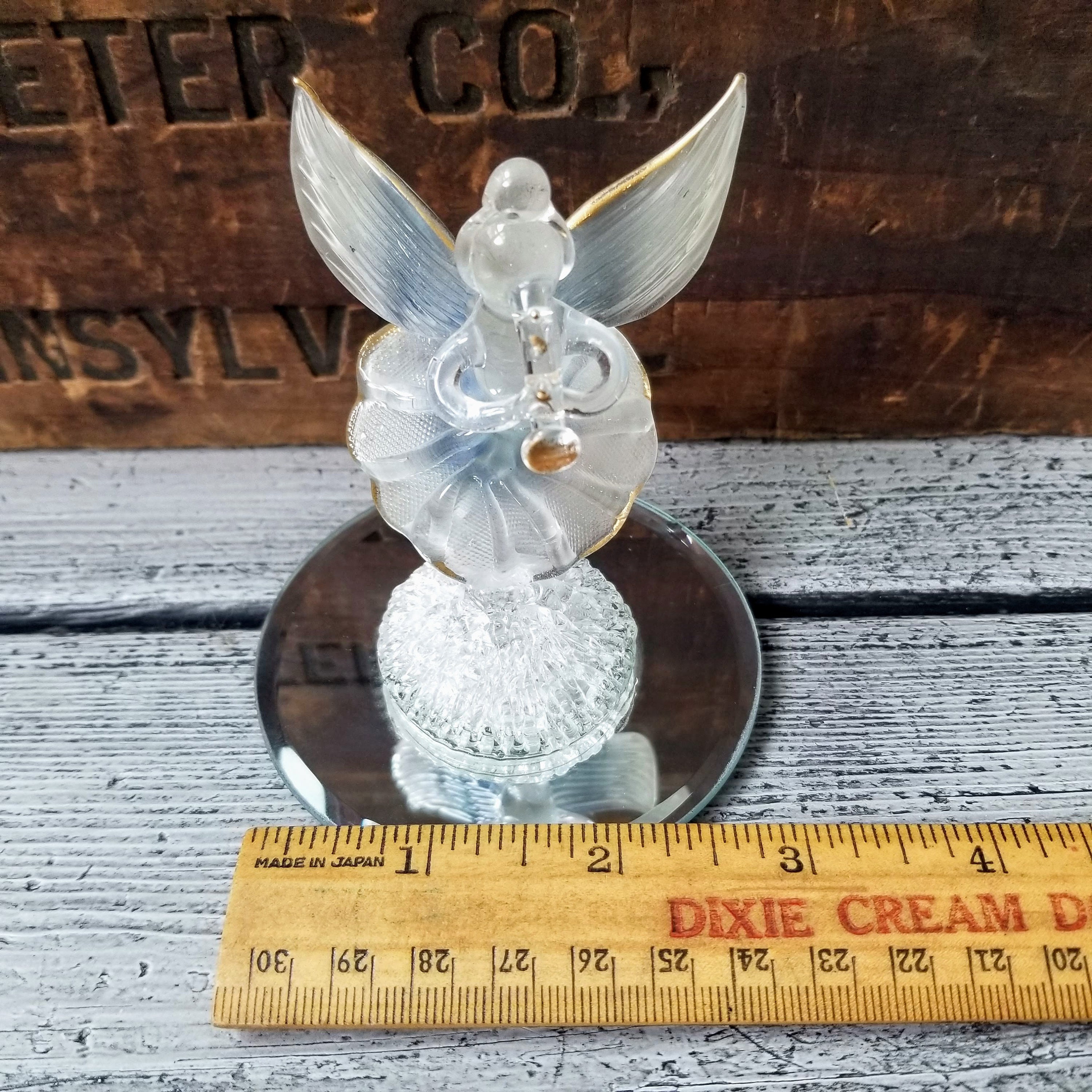 Glass angel vintage hand blown glass angel hand spun glass | Etsy