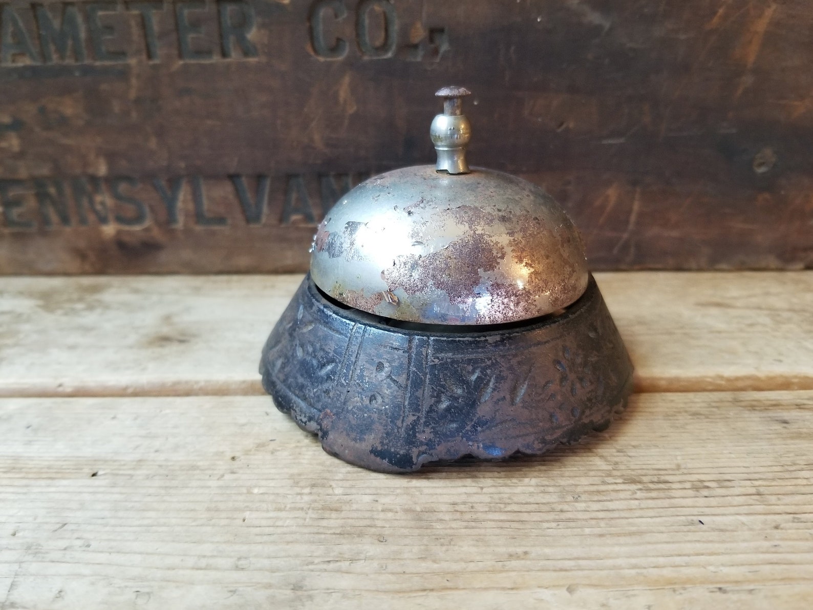 Antique School Bell Office Bell Hotel Desk Bell Rusty Bell | Etsy