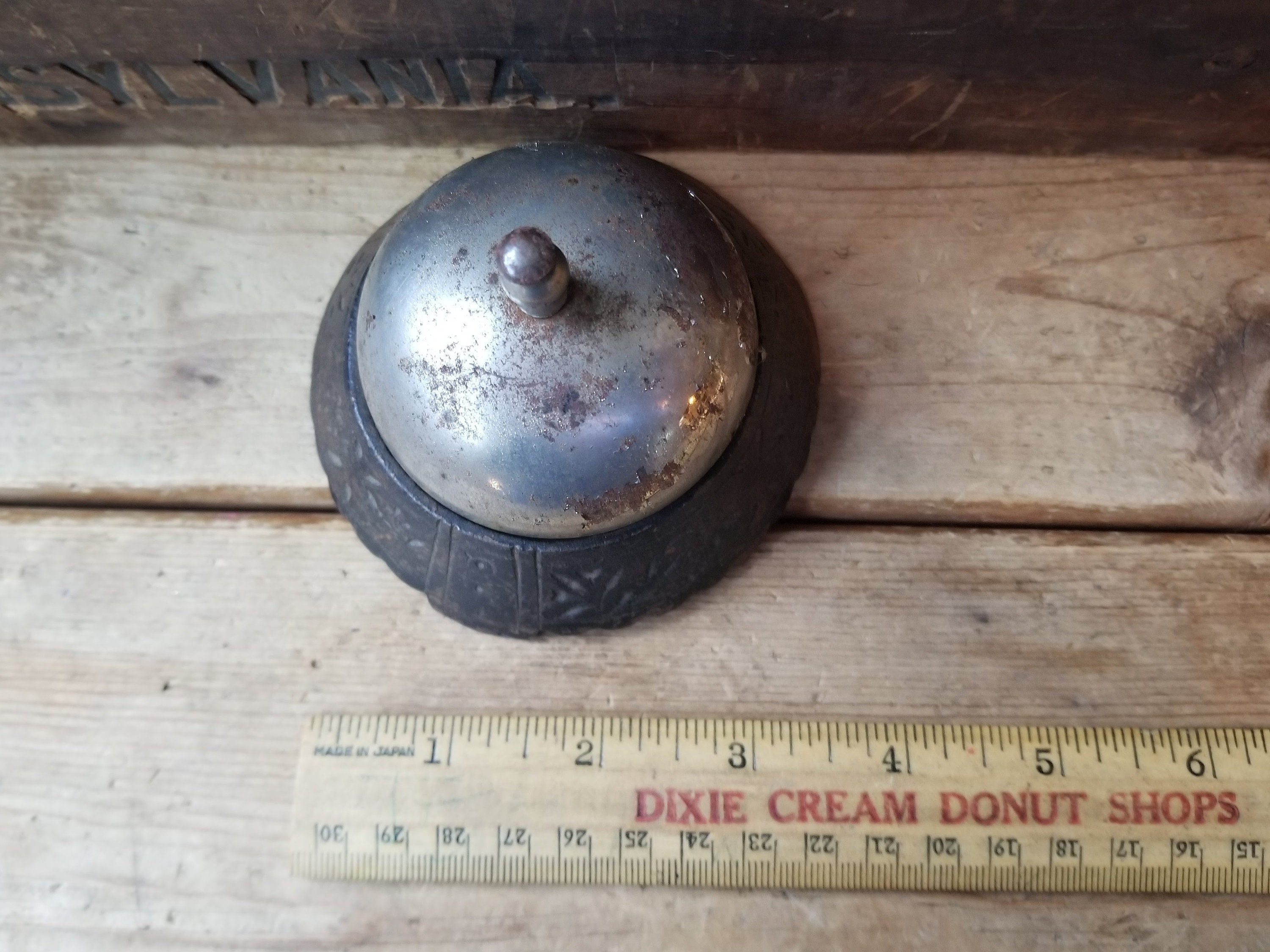 Antique school bell office bell hotel desk bell rusty bell | Etsy