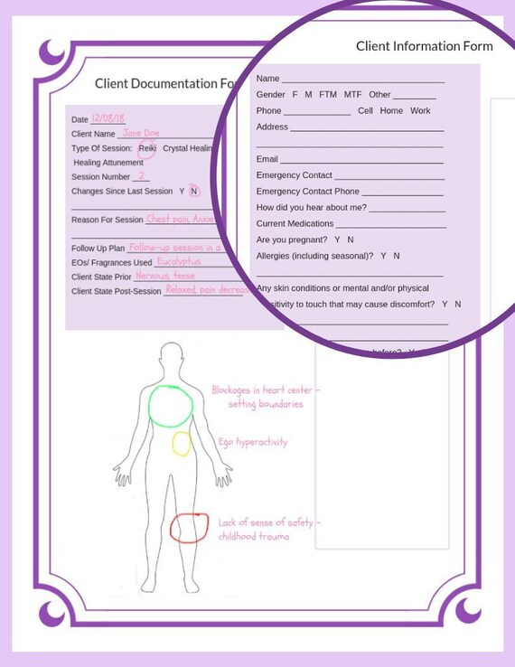 Holistic Client Forms Set of 2 | Etsy