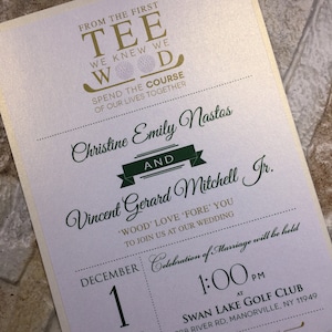 Golf Invitation, Golf Wedding Invitation, Golf Invitations, Golf ...