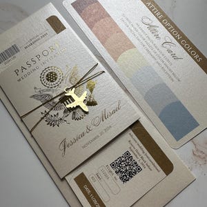 Destination Wedding Invitation Color Scheme, Attire Card, Dress Code ...
