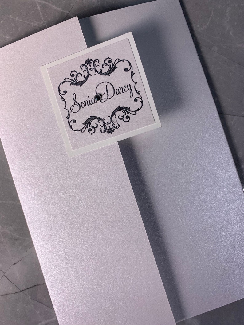 Silver Wedding Invitation Silver Wedding Invitations Silver - Etsy