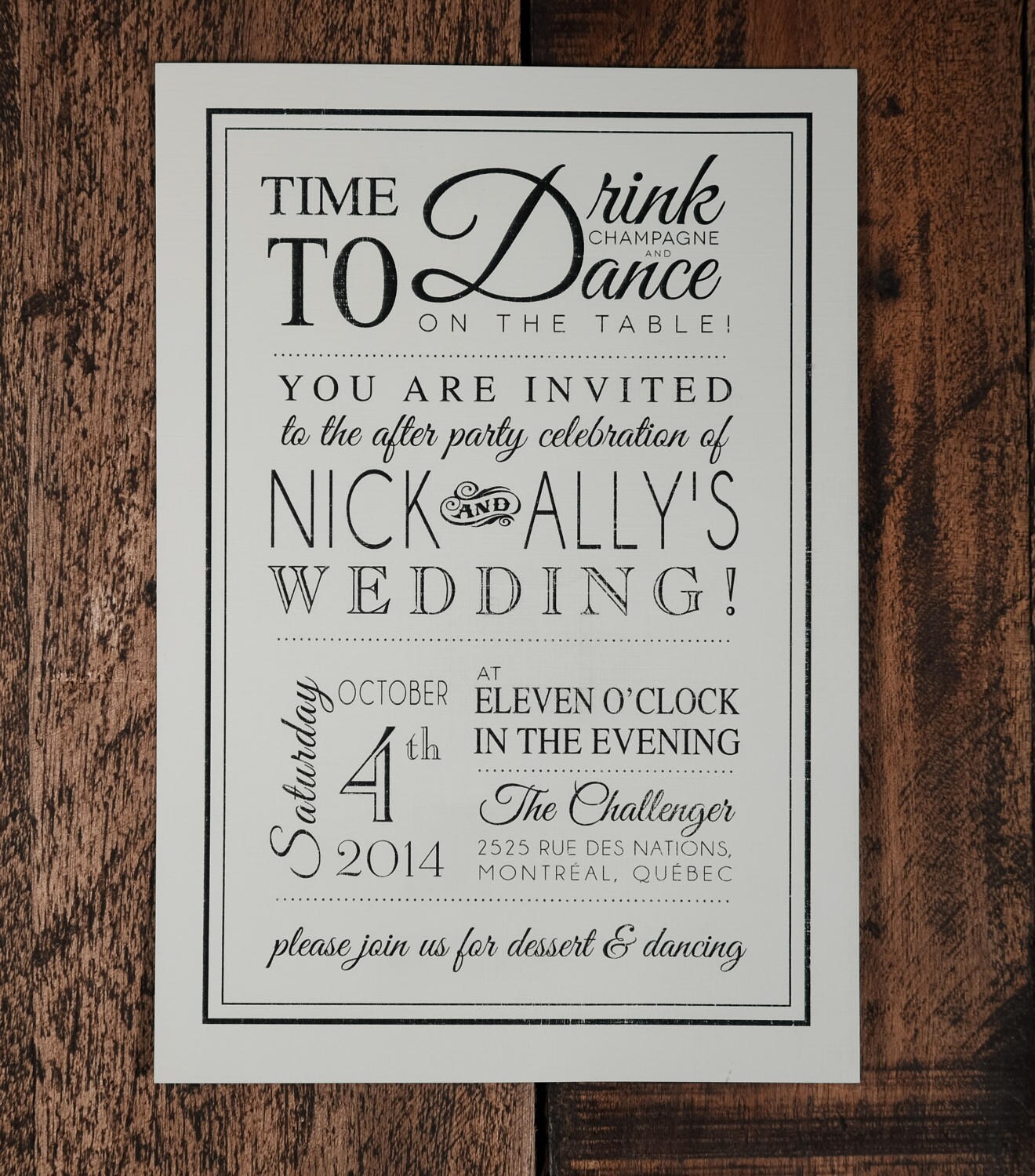 Old school wedding invitation classic wedding invitation | Etsy