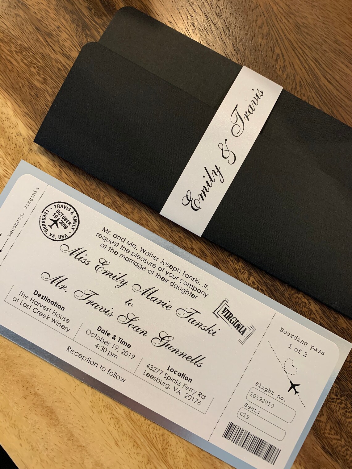 Airplane Ticket Invitations Travel Invitation Boarding Pass | Etsy