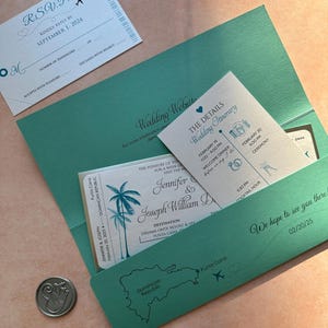 Silver Acrylic Plane and Boarding Pass Ticket With Foil Trim, Folded ...