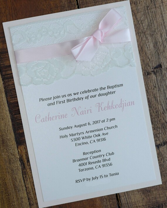 Baptism Invitation Confirmation Invitations Baptism Lace | Etsy