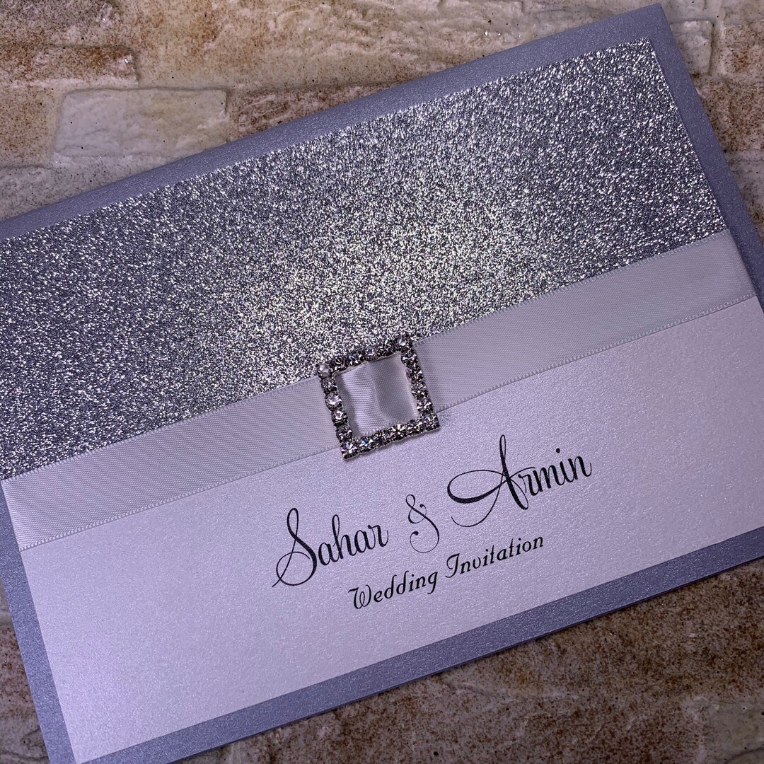 Glitter Wedding Invitation, Beautiful Glitter Invitation, Formal ...