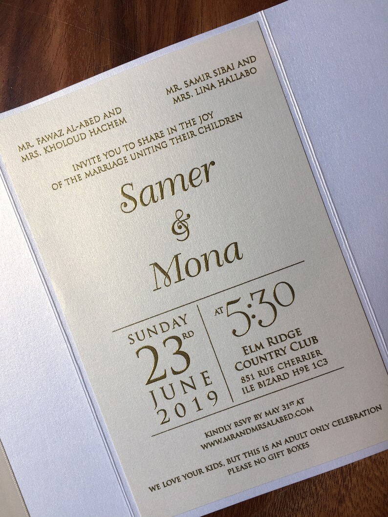 Beautiful Invitation Beautiful Wedding Invitation Classy | Etsy