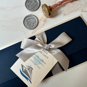 Navy Blue Cruise Ship Invitation, Cruise Ship Boarding Pass, Anchor ...