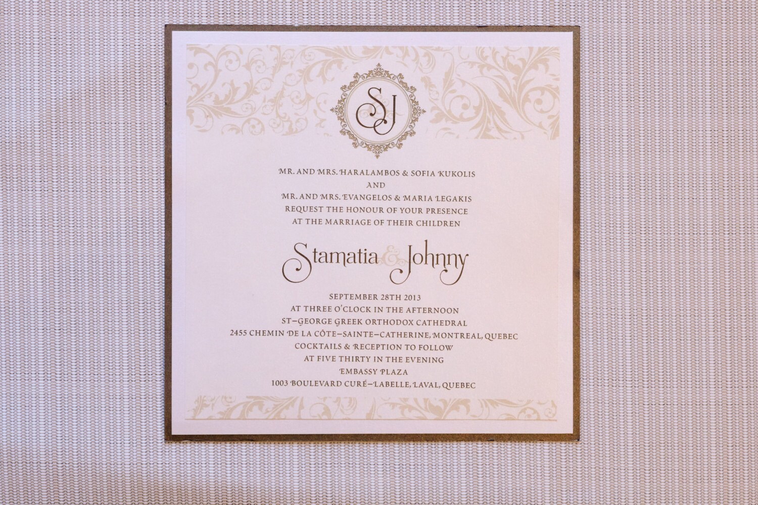 Damask Wedding Invitation Damask Invitation Damask Wedding | Etsy