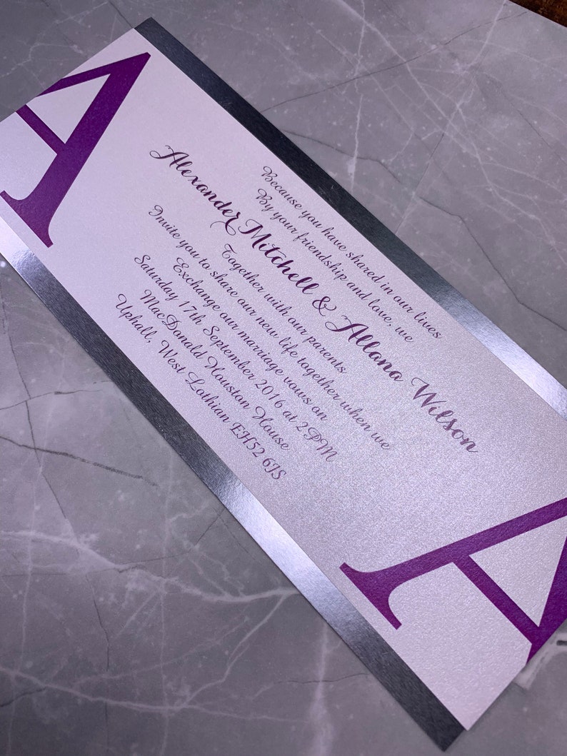 Initials Invitation Personalized Wedding Invitation Custom - Etsy