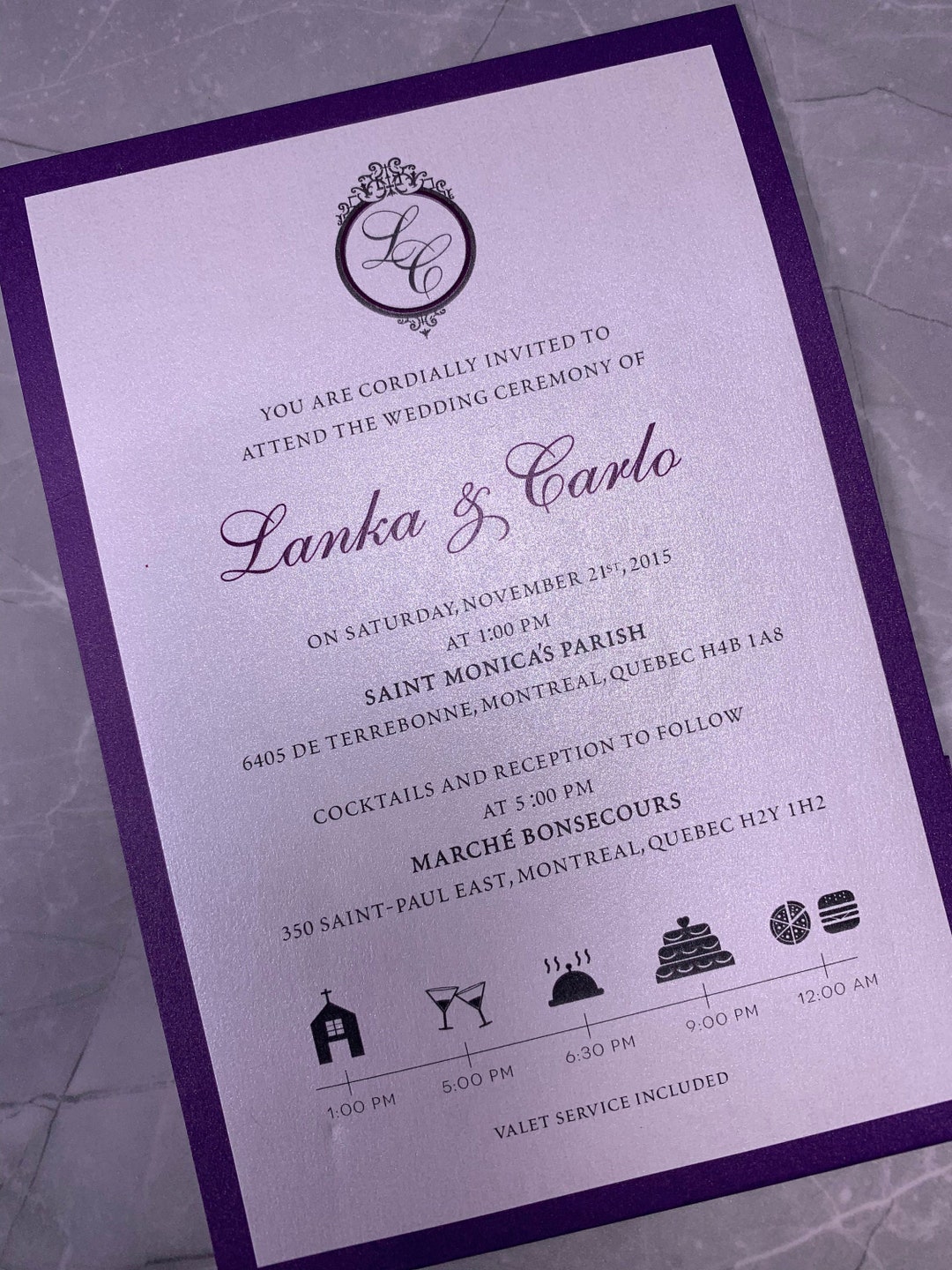 Purple Invitations, Purple Wedding Invitation, Purple Invitation ...