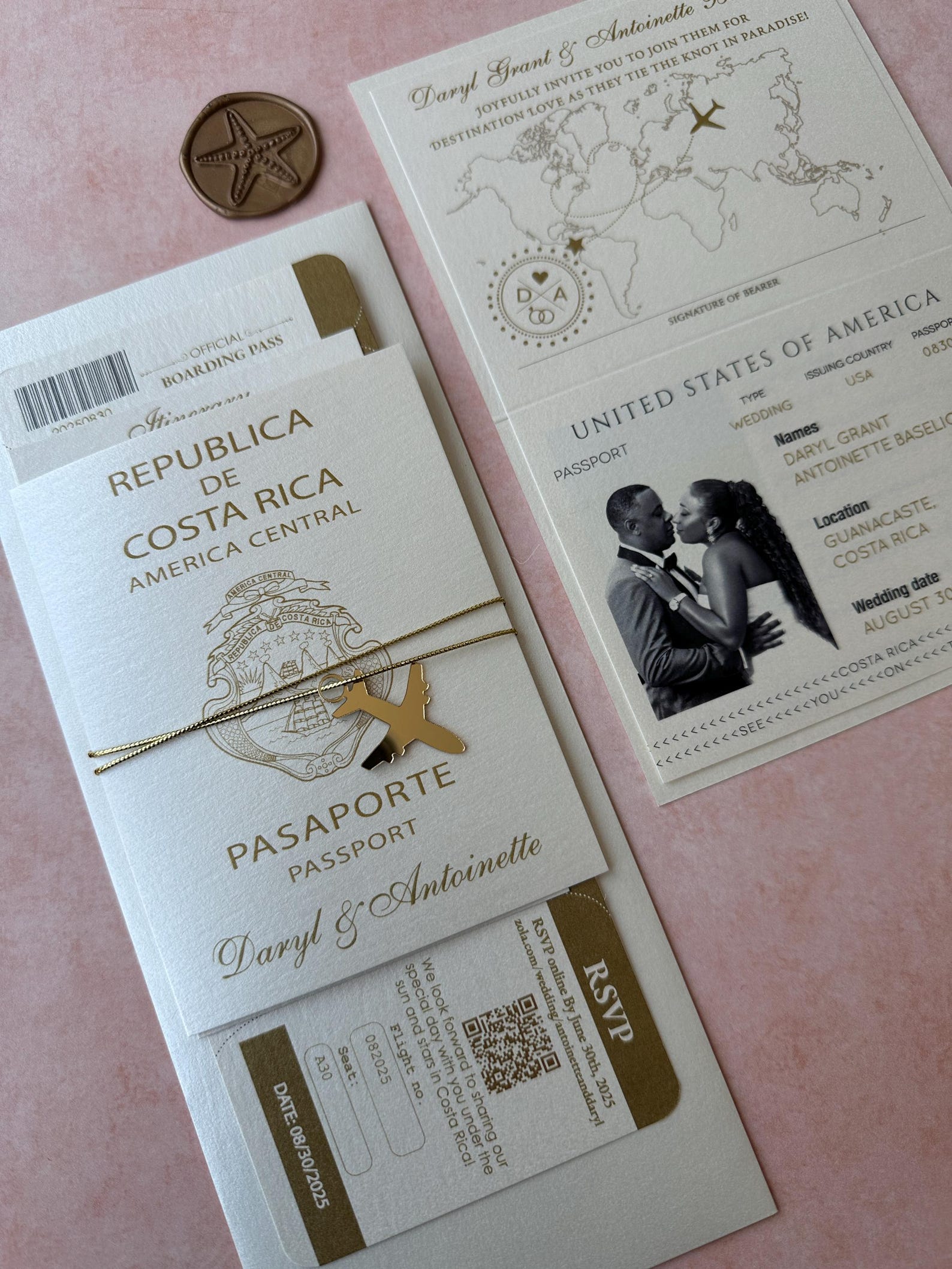 Republica De Costa Rica Passport, Costa Rica Passport, Foil Passport ...