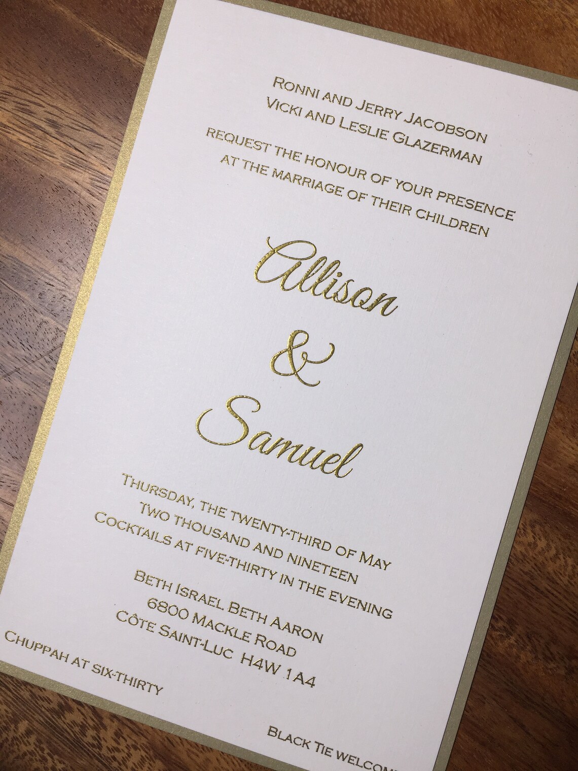 Gold Wedding Invitation Gold Invitation Beautiful Wedding | Etsy