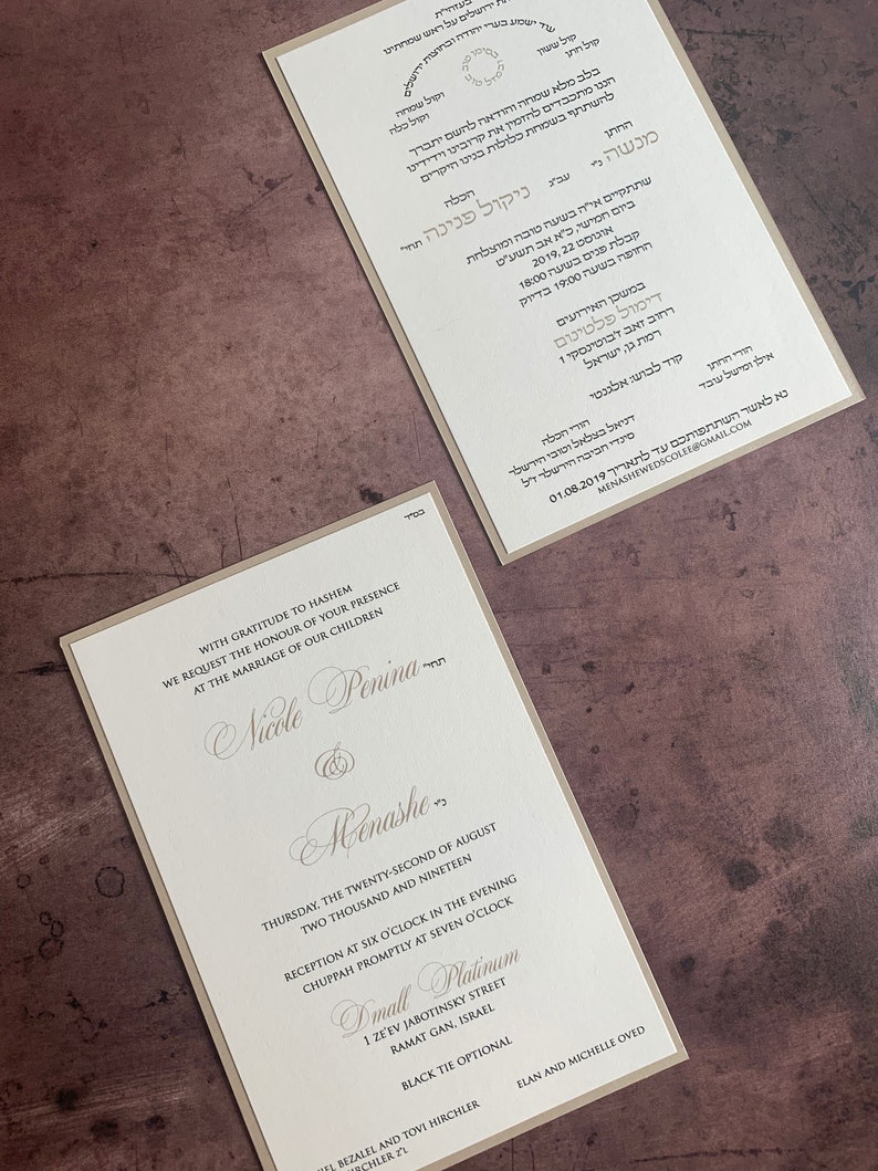 Bilingual Wedding Invitation Bilingual Invitations Bilingual - Etsy