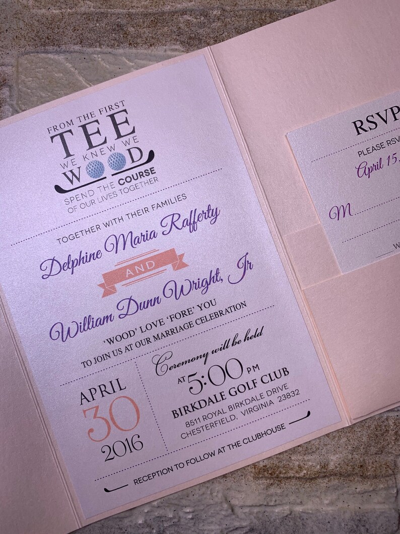 Golf Invitation Golf Wedding Invitation Golf Invitations - Etsy