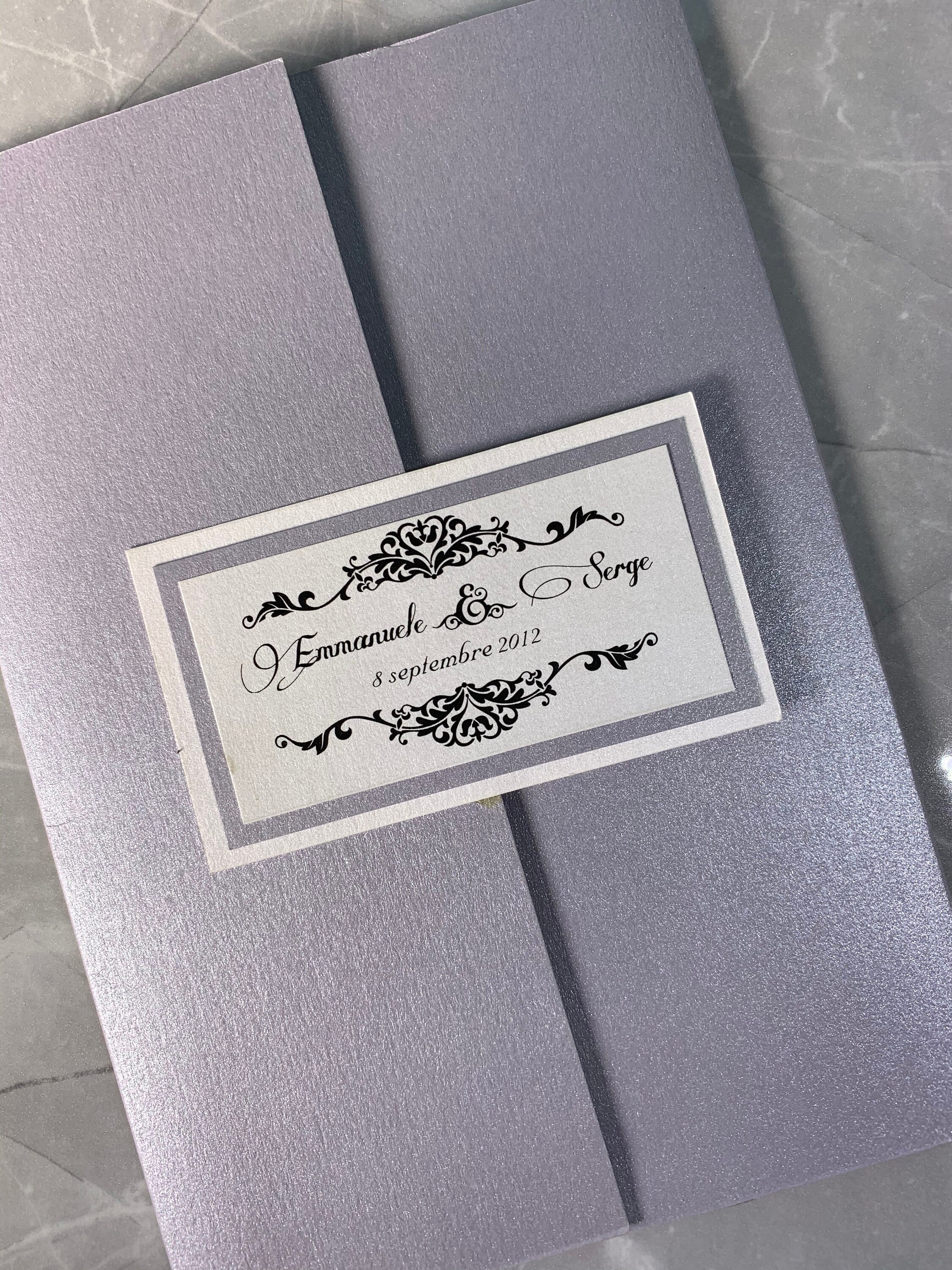 Silver Wedding Invitation Silver Wedding Invitations Silver | Etsy