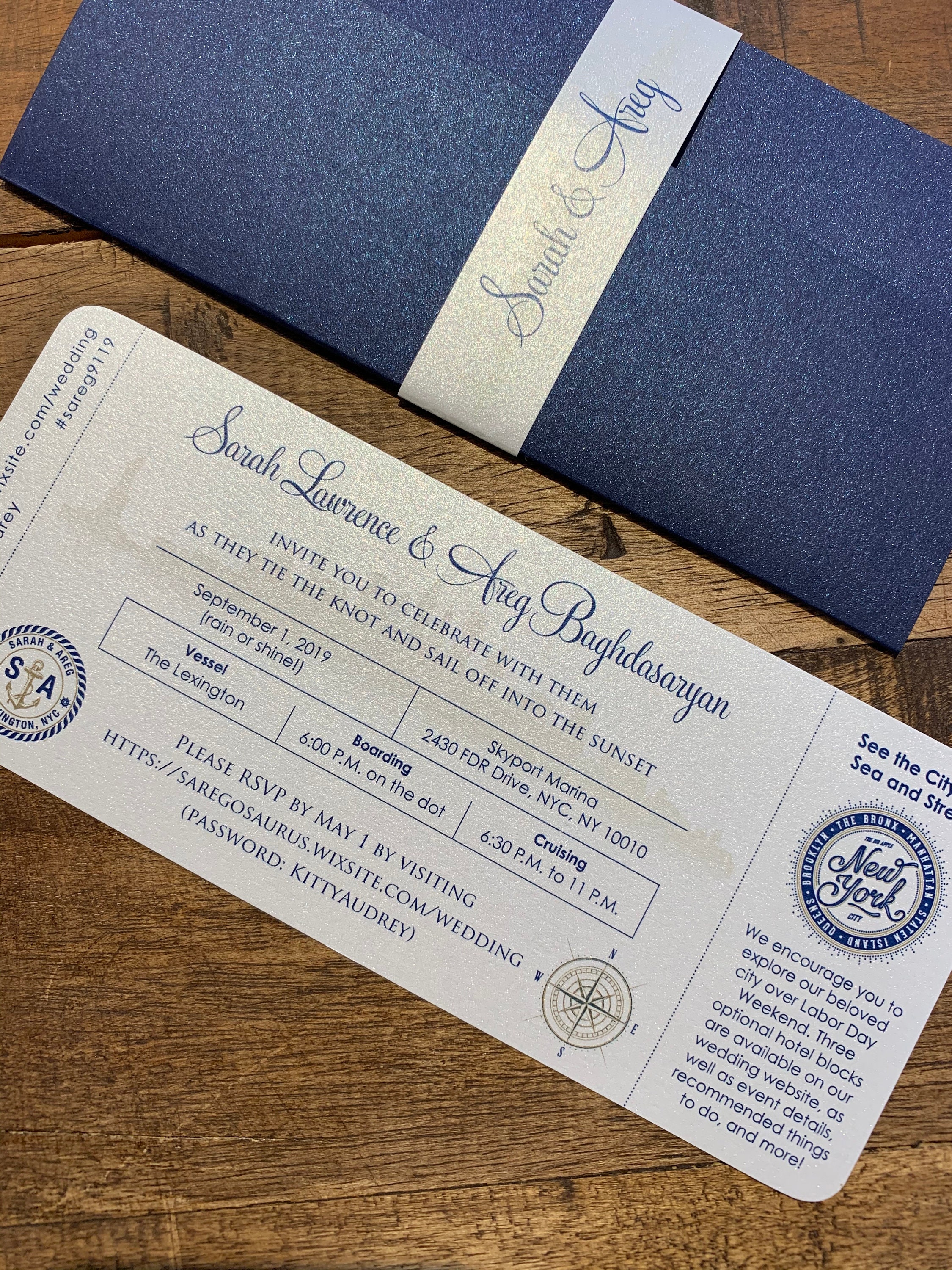 New York Travel Invitation New York Boarding Pass Invitation - Etsy